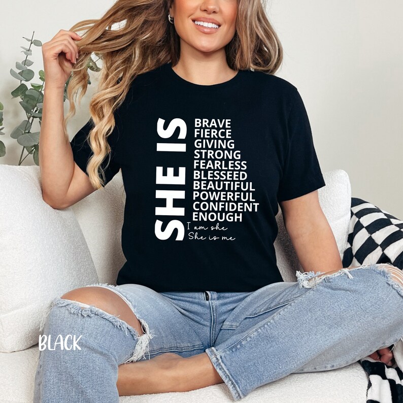 Woman Affirmation Shirt for Women Empowerment Tshirt Inspirational Self ...