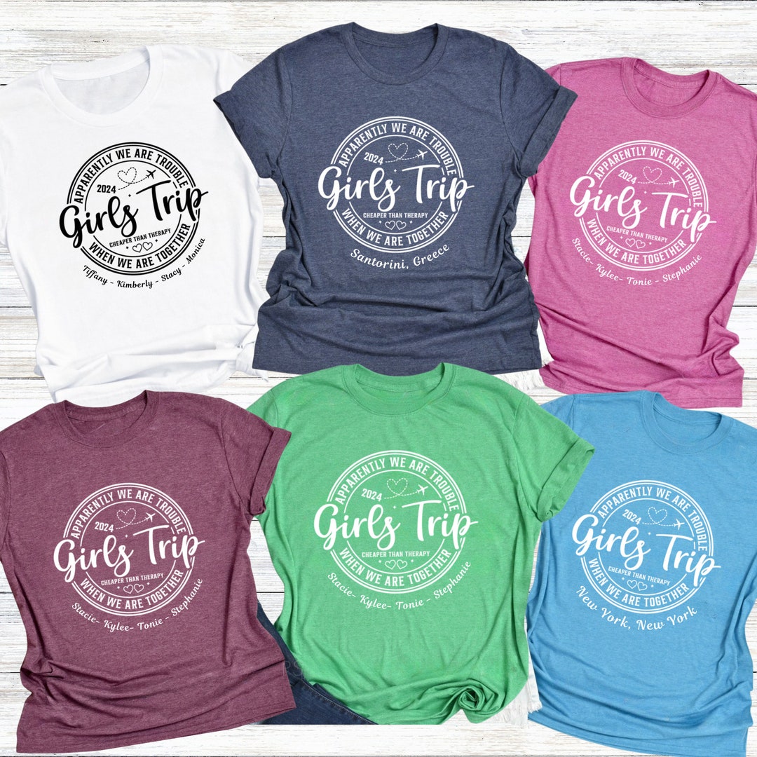 Girls Trip Therapy 2024 Personalized Girls Trip Cheaper Than Therapy Shirt for Girls Weekend ...