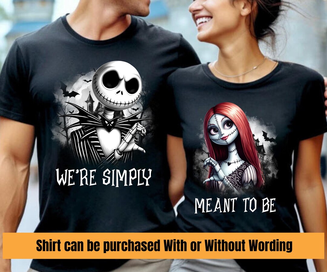 Jack and Sally Couple Shirt Disneyland Jack Sally Shirt Nightmare ...