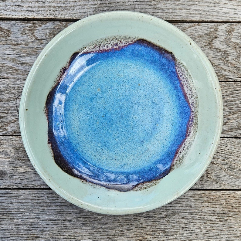 Blue, Purple and Light Green Plate - Etsy