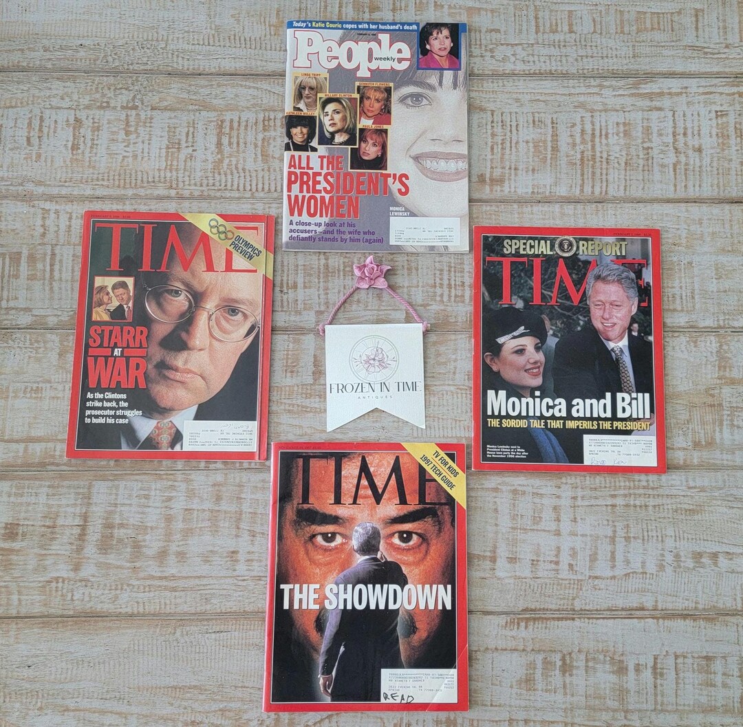 Vintage Bill Clinton Magazine Lot – 1997–1998 Time & People Covers ...