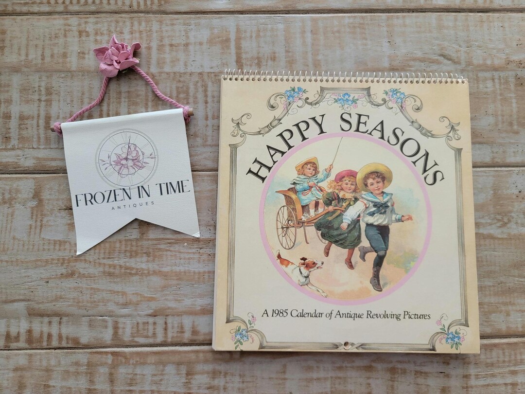 Happy Seasons - 1985 Calendar of Antique Revolving Pictures - Etsy