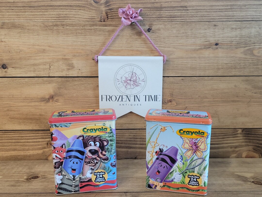 Vintage Crayola Limited Edition Metal Tins Set of 2 - Etsy