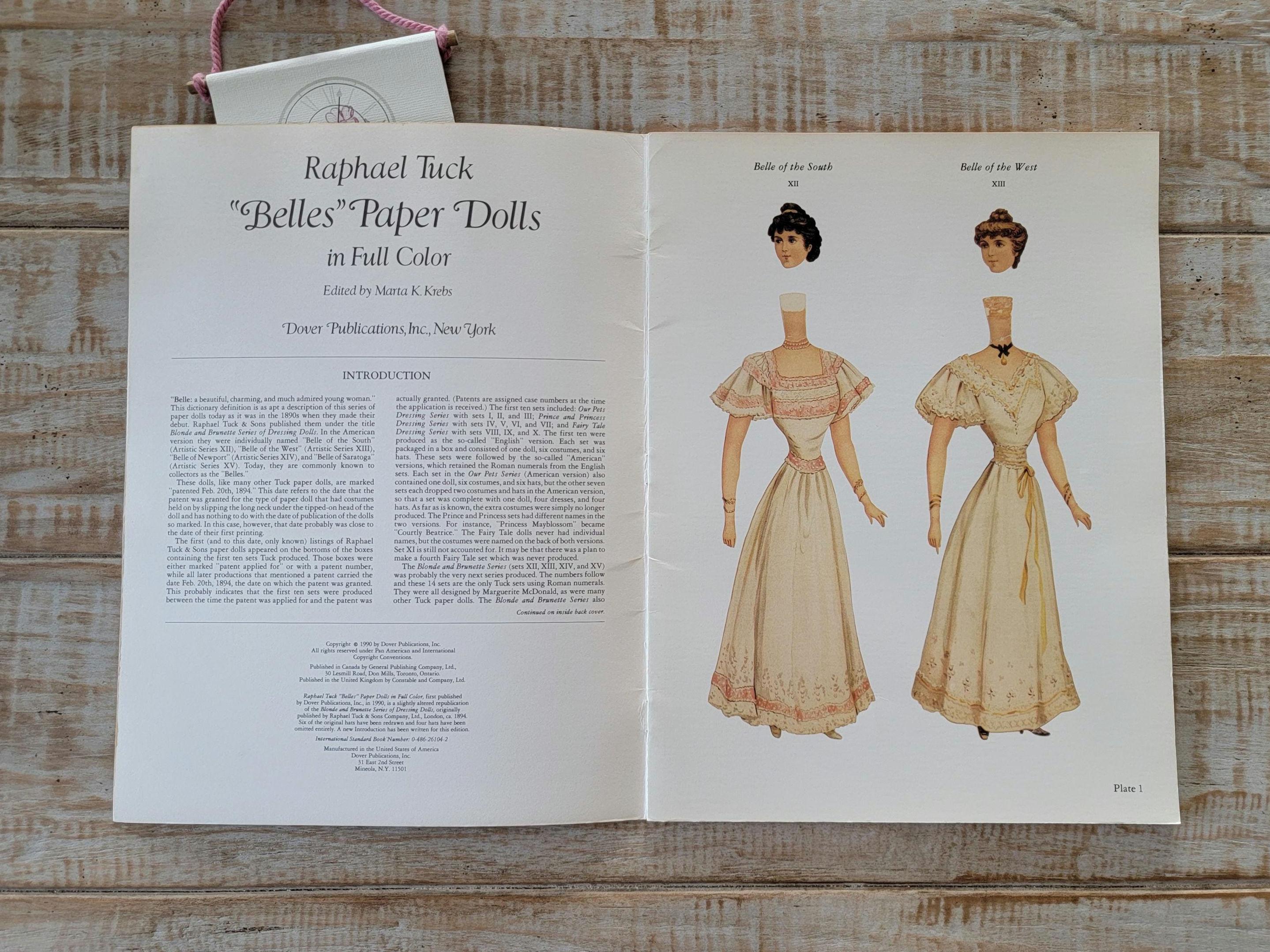 Vintage Raphael Tuck "belles" Paper Dolls – Classic Cutout Doll - Etsy