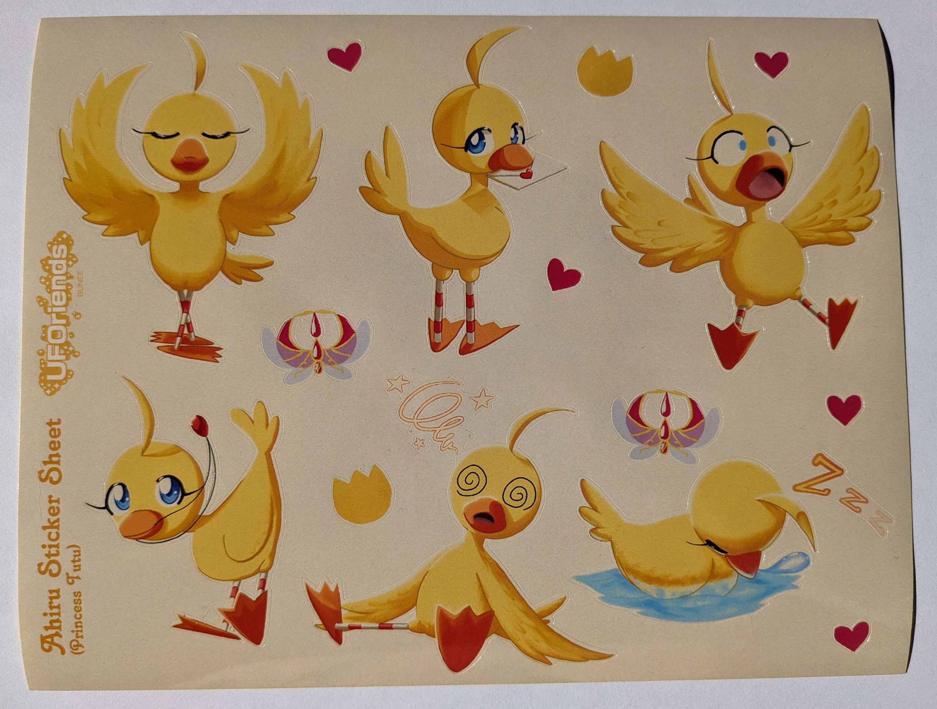 Princess Tutu Ahiru Duck Sticker Sheet - Etsy