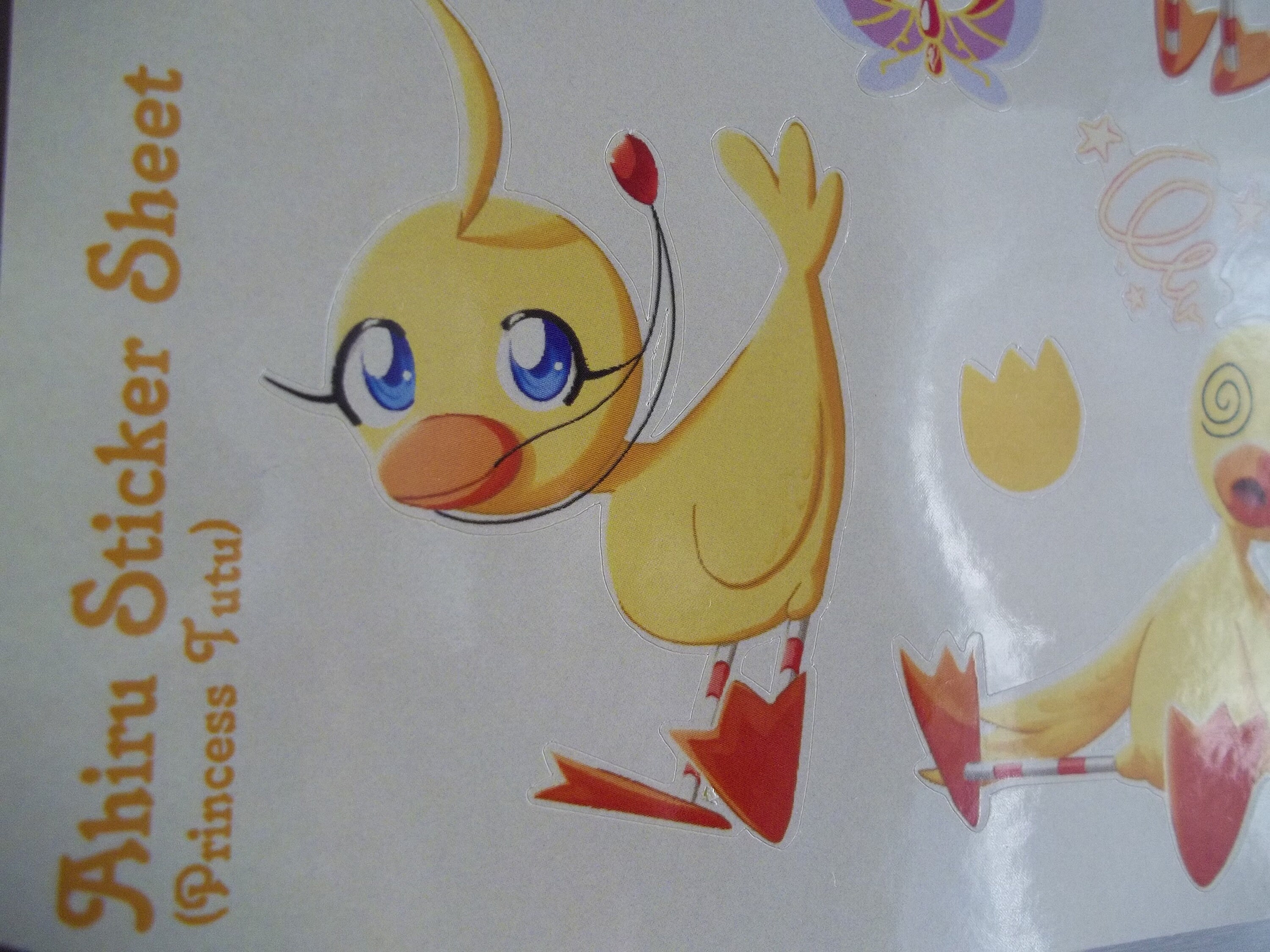 Princess Tutu Ahiru Duck Sticker Sheet - Etsy