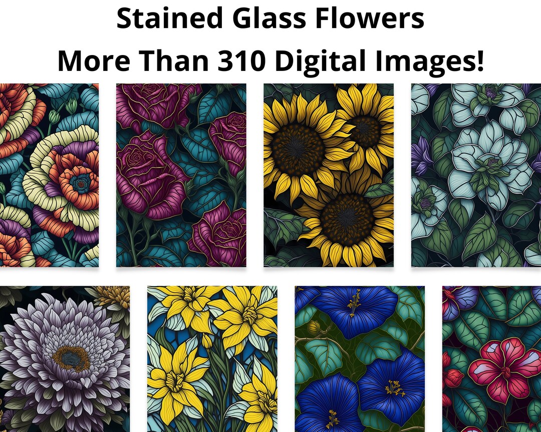 Stained Glass Prints Mega Pack Instantly Download Artful Art Prints for ...