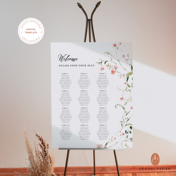 Wedding Seating Chart Garden Theme - Etsy