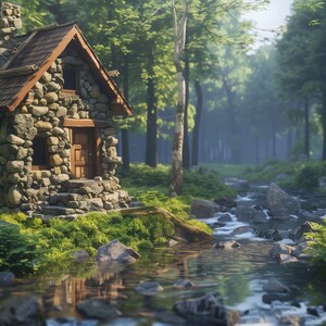 Fantasy Voxel Castles - 10 Desktop Wallpapers, Palaces, Cottages ...