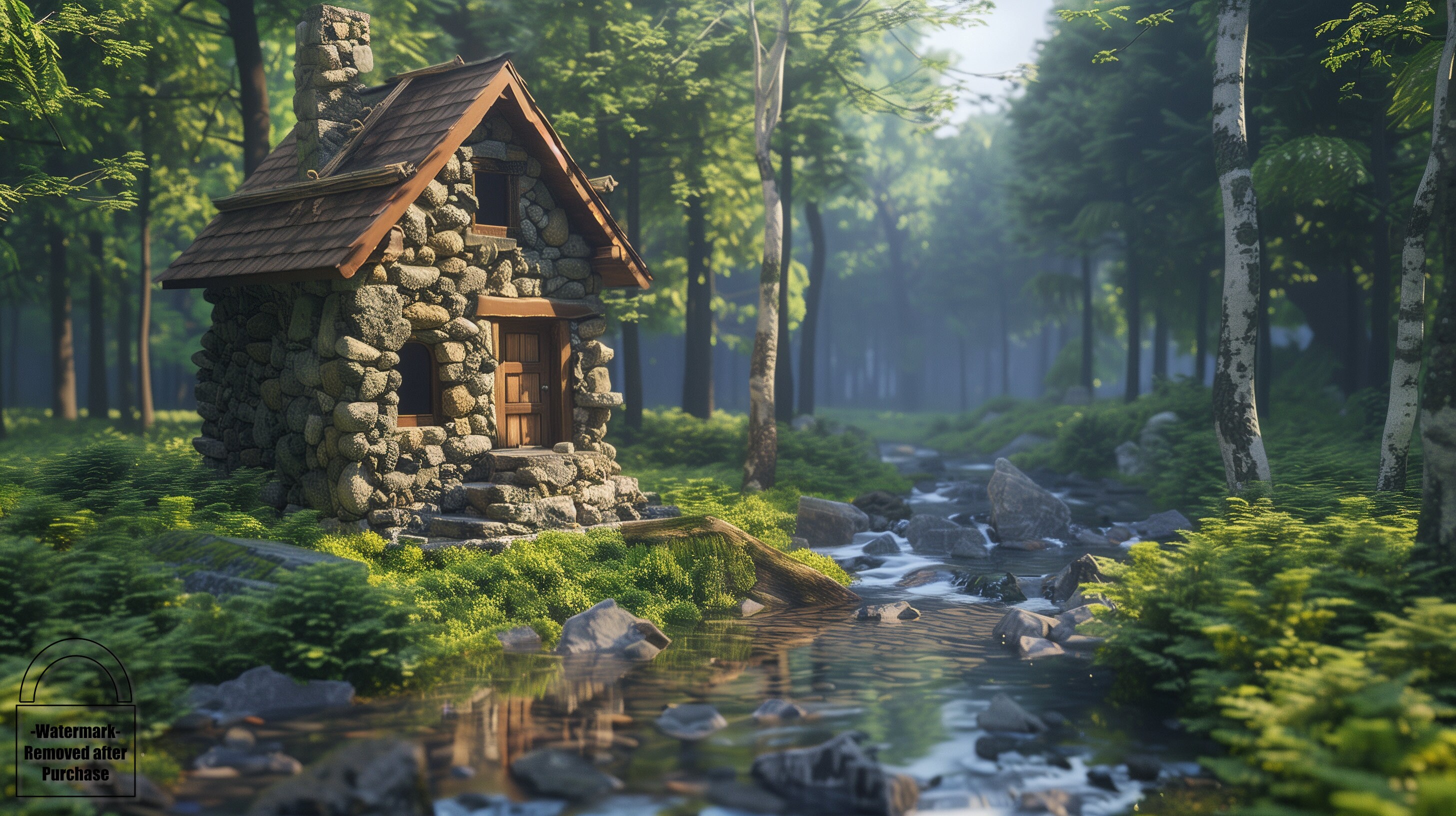 Fantasy Voxel Castles - 10 Desktop Wallpapers, Palaces, Cottages ...