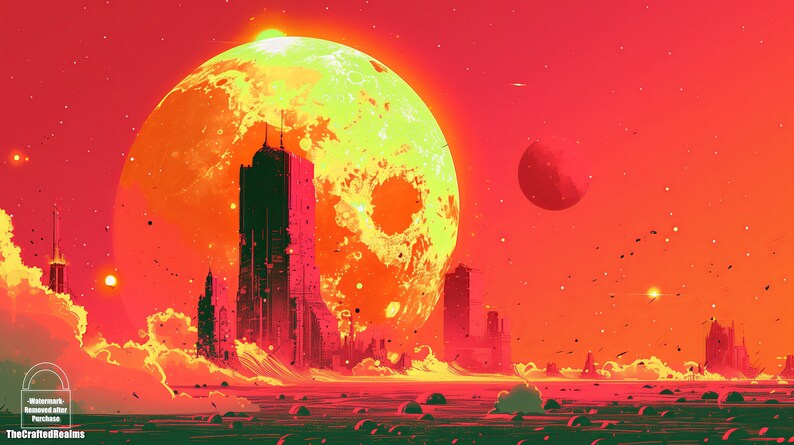 Lo-fi Fantasy Worlds Vol1 - 10 Desktop Wallpapers, Aesthetic, Sci-fi ...