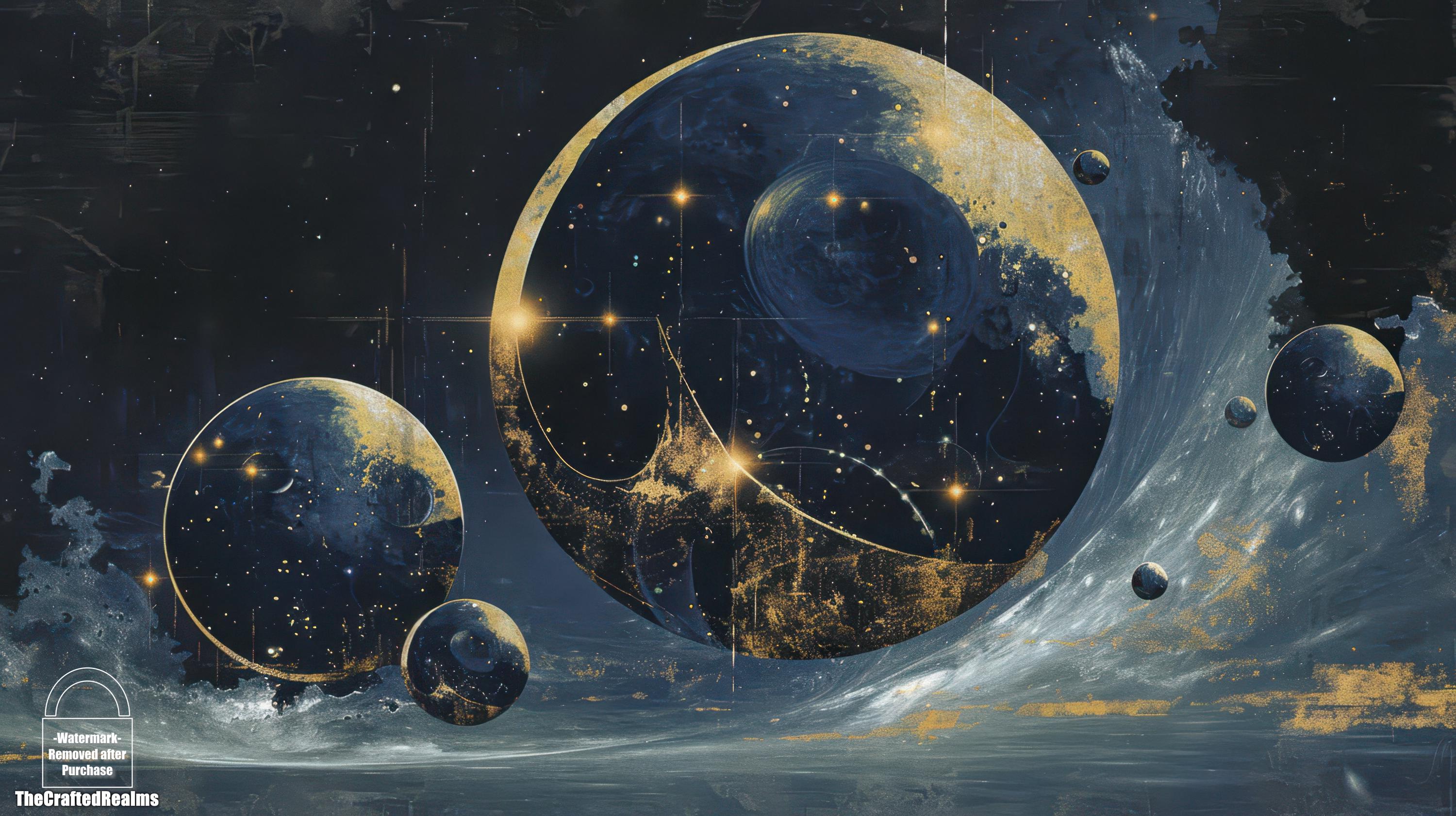 Galactic Skies - 12 Desktop Wallpapers, Cosmic Ethereal Skies Blue ...