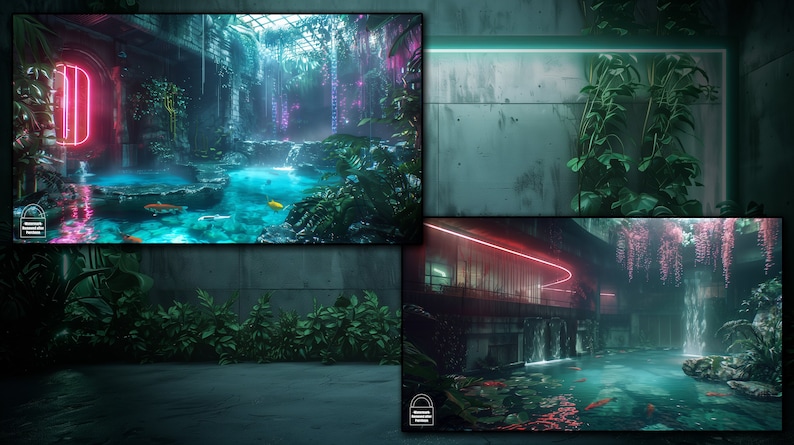 Cyberpunk 2077 Inspired Gardens - 12 Desktop Wallpapers, Aesthetic ...