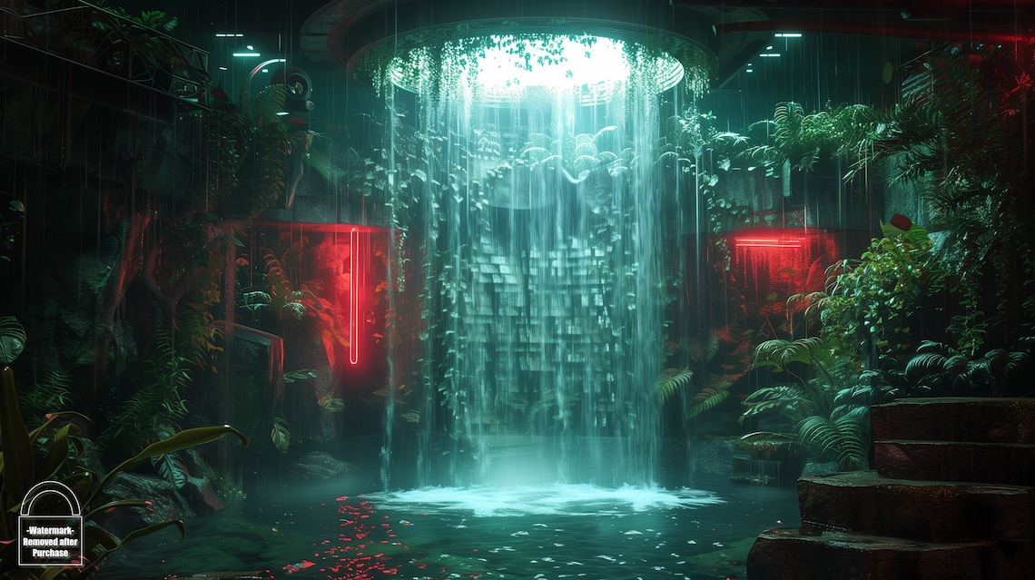 Cyberpunk 2077 Inspired Gardens - 12 Desktop Wallpapers, Aesthetic ...