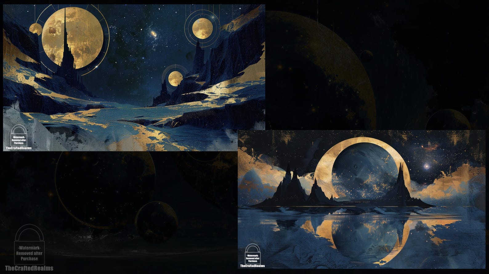 Galactic Skies Desktop Wallpaper – Cosmic Celestial Art (digital ...