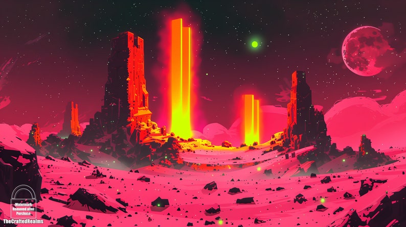 Lo-fi Fantasy Worlds Vol1 - 10 Desktop Wallpapers, Aesthetic, Sci-fi ...