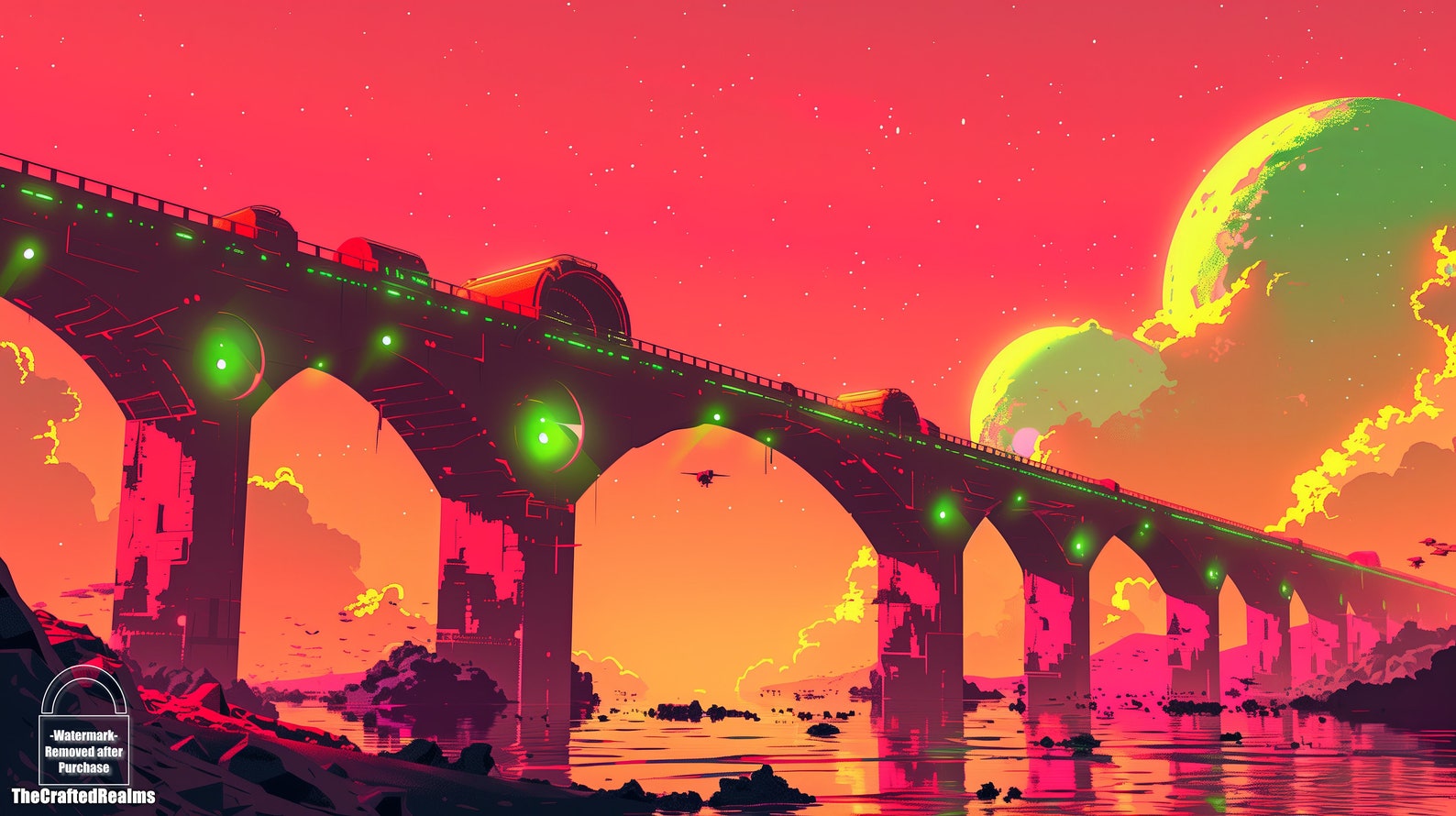 Lo-fi Fantasy Worlds Vol1 - 10 Desktop Wallpapers, Aesthetic, Sci-fi ...