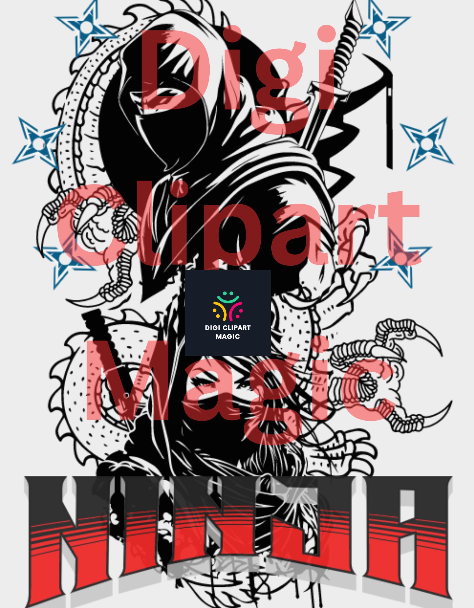 Ninja, PNG, Clipart, SVG, Digital Files, Art - Etsy