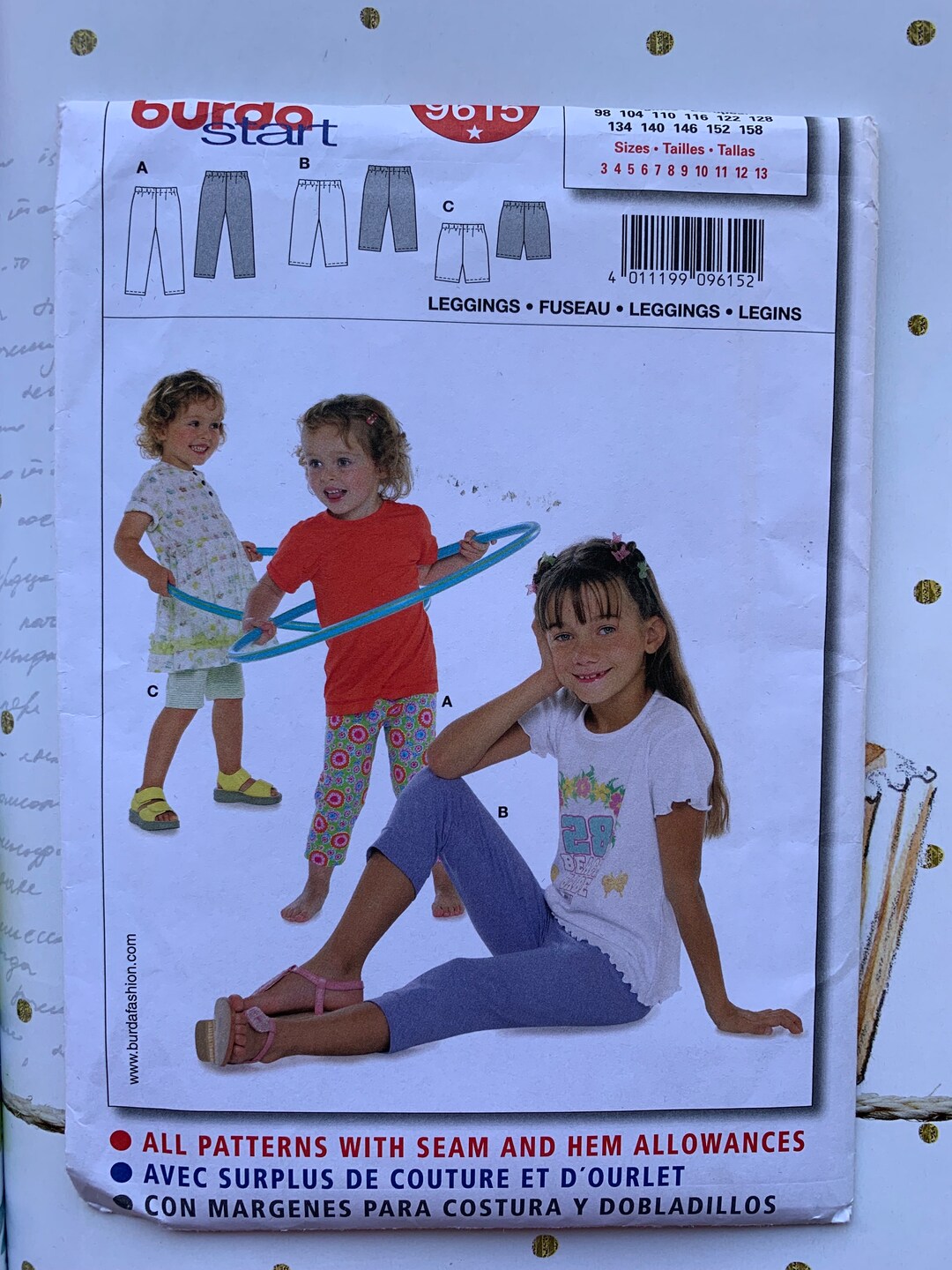 Burda Start Pattern 9615 to Fit Sizes Child 3 13 Uncut and - Etsy