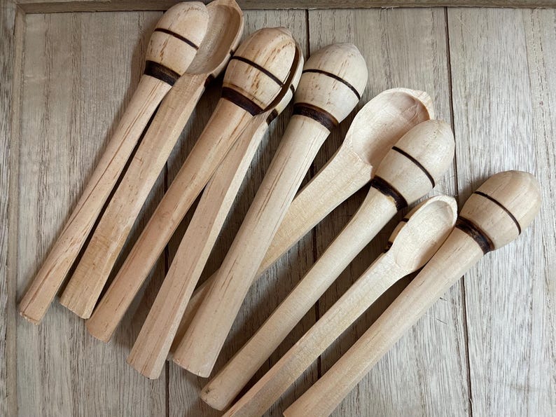 Hand Crafted Mexican Wood Spoon and Stirrer. Mini Molinillo De Madera ...