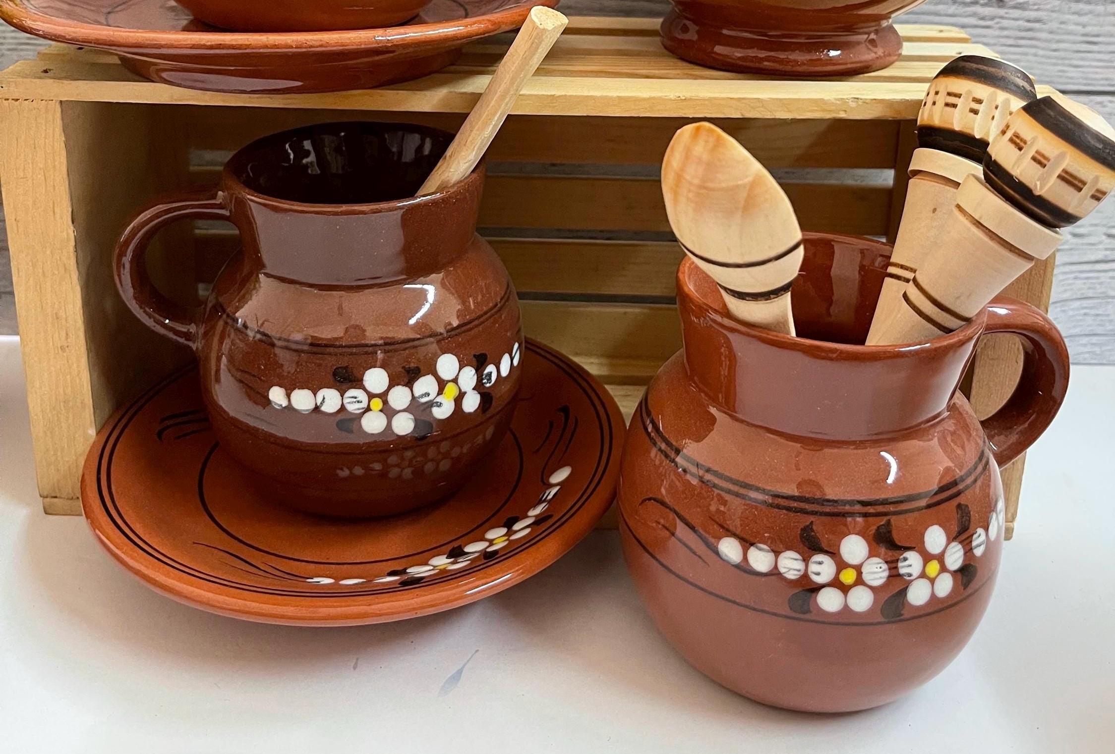 Hand Crafted Mexican Wood Spoon and Stirrer. Mini Molinillo De Madera ...