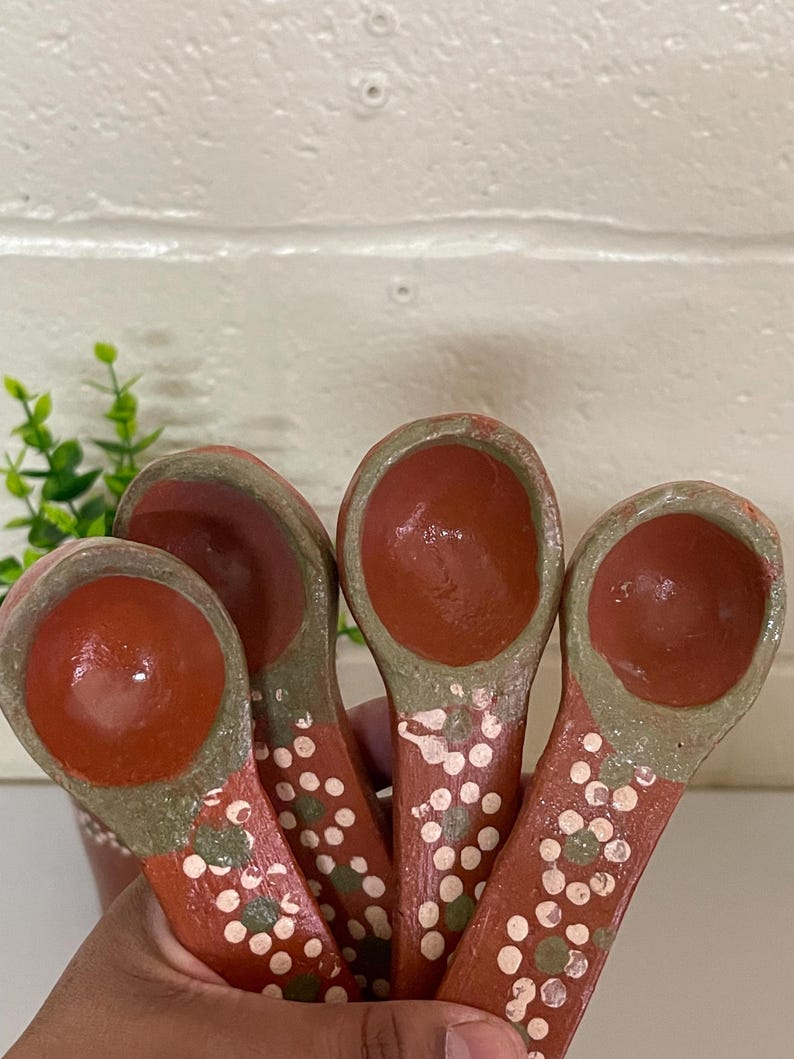 Cucharitas De Barro Sin Plomo.mexican Clay Spoons. Lead Free.2ct ...