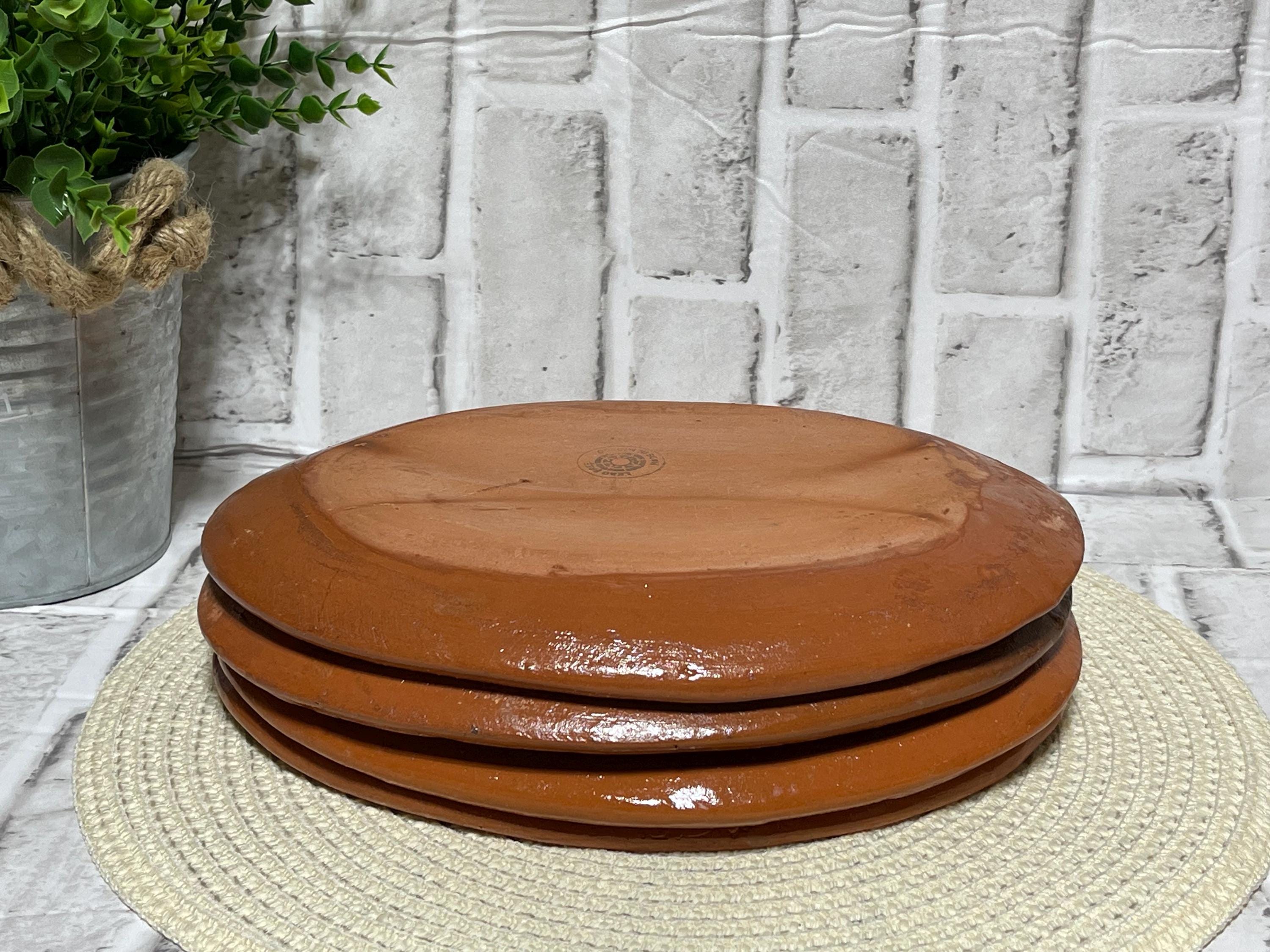 Red Clay Mexican Terracotta 11 Oval Dinner Plates. 4pc Oval Flat Dinner ...