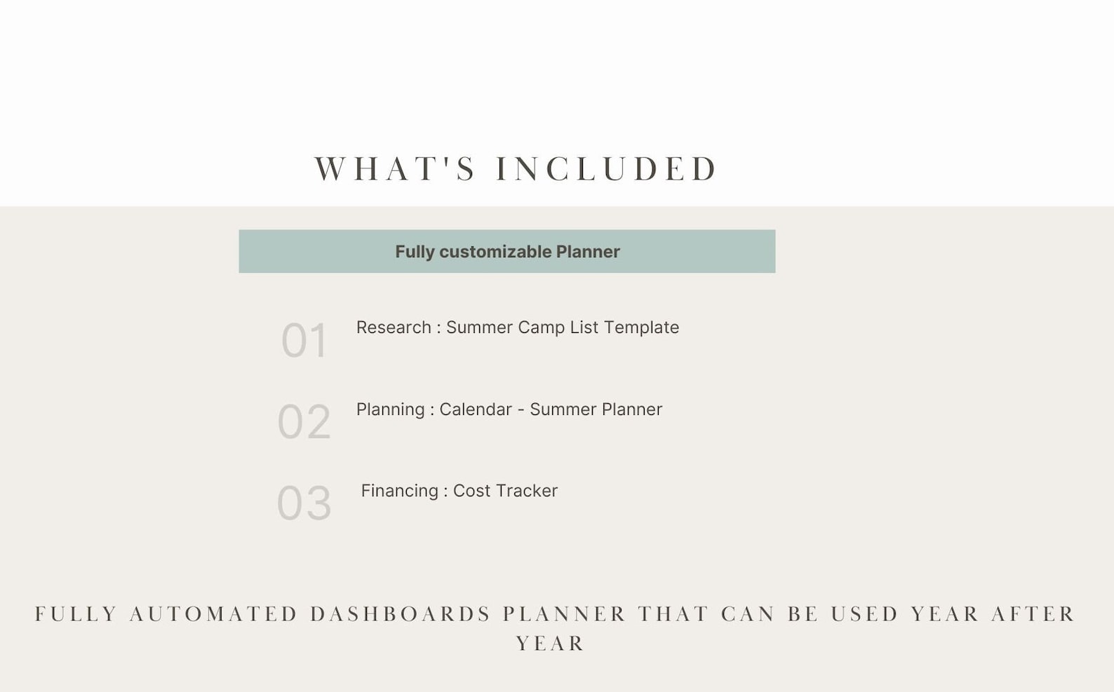 Summer Camp Planner | Googlesheet Planner for Busy Mom, Interactive ...