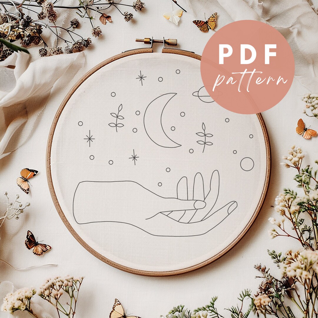Celestial Spell Embroidery PDF Pattern for Beginners Instant Download ...