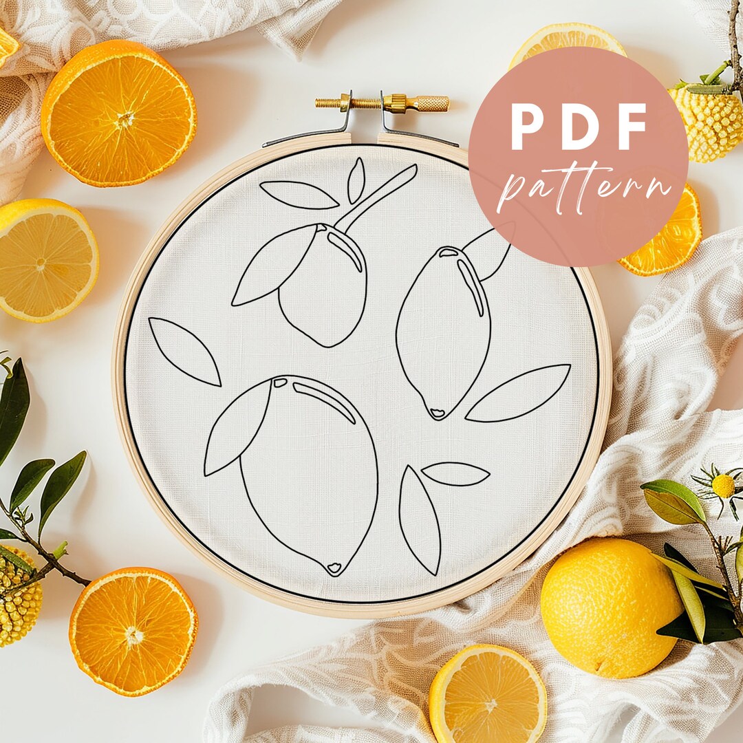 Lemon Punch Needle Pattern: Beginner Needlework Design (PDF Pattern) - Etsy