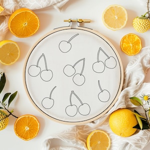 Cherry Stems Punch Needle Pattern Punch Needle PDF Pattern for ...