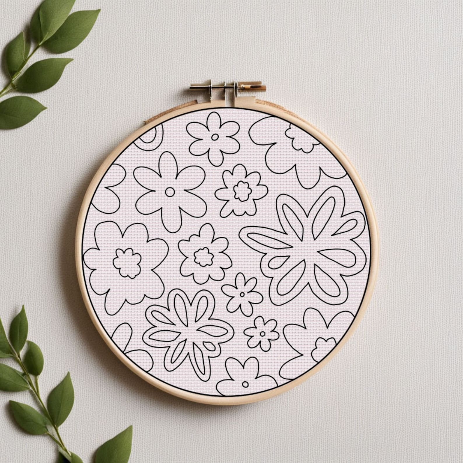 Flower Field Punch Needle Pattern: Beginner Needlework Design (PDF ...
