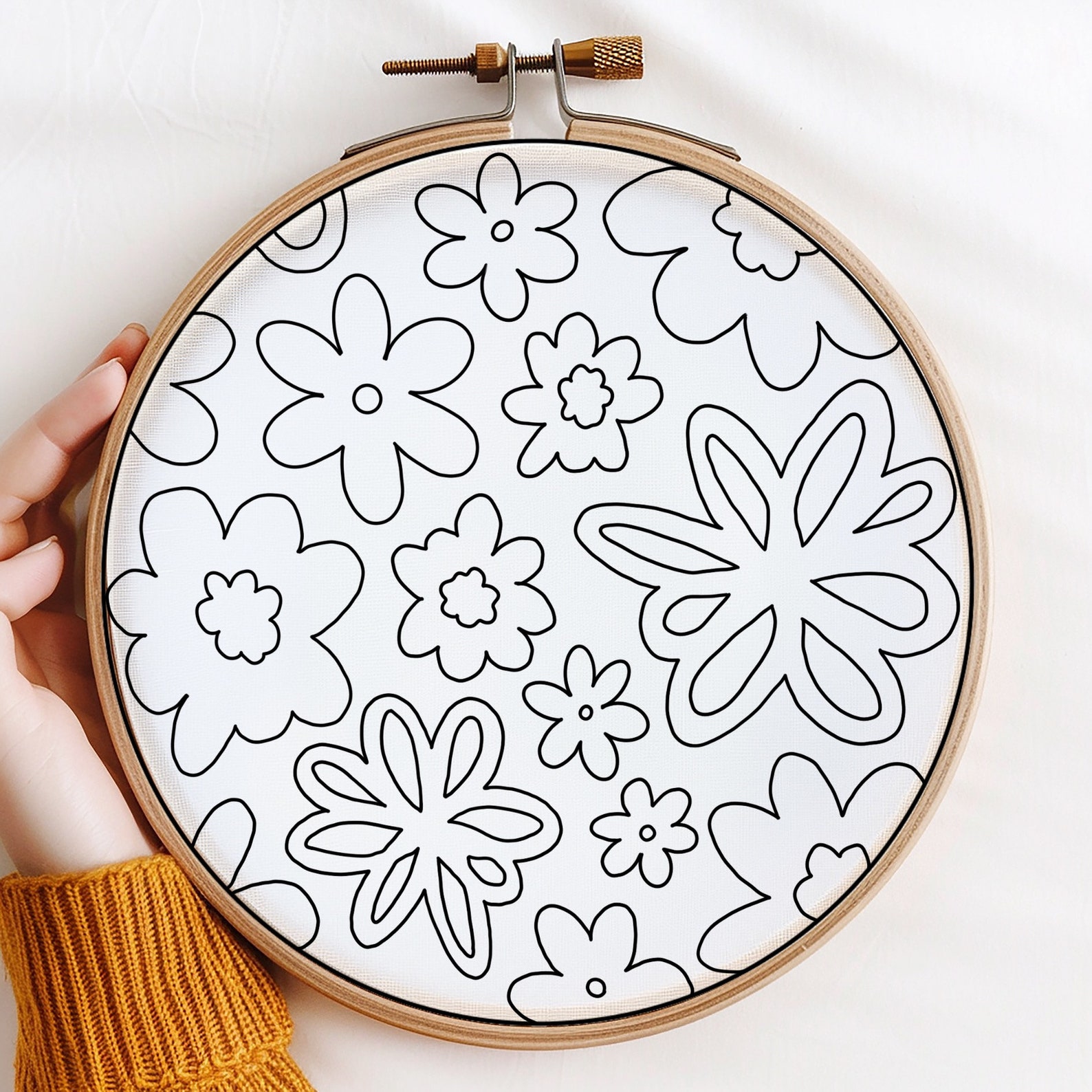 Flower Field Punch Needle Pattern: Beginner Needlework Design (PDF ...
