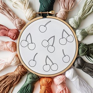 Cherry Stems Punch Needle Pattern Punch Needle PDF Pattern for ...