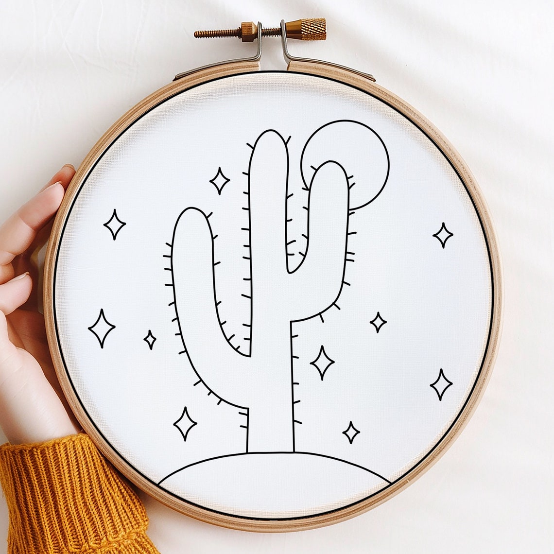 Desert Cactus Punch Needle Pattern: Beginner Needlework Design (PDF ...