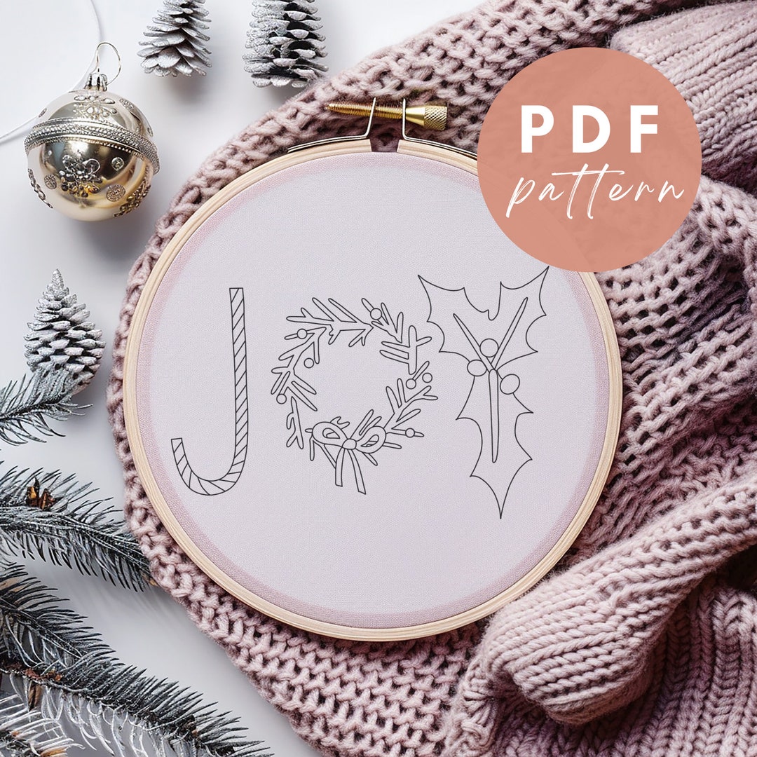 Joy - Embroidery PDF Pattern for Beginners - Instant Download ...
