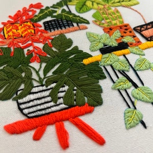 Indoor Jungle - Embroidery PDF Pattern for Beginners - Instant Download ...