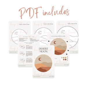 Desert Moon Punch Needle PDF Pattern for Beginners Instant Download ...