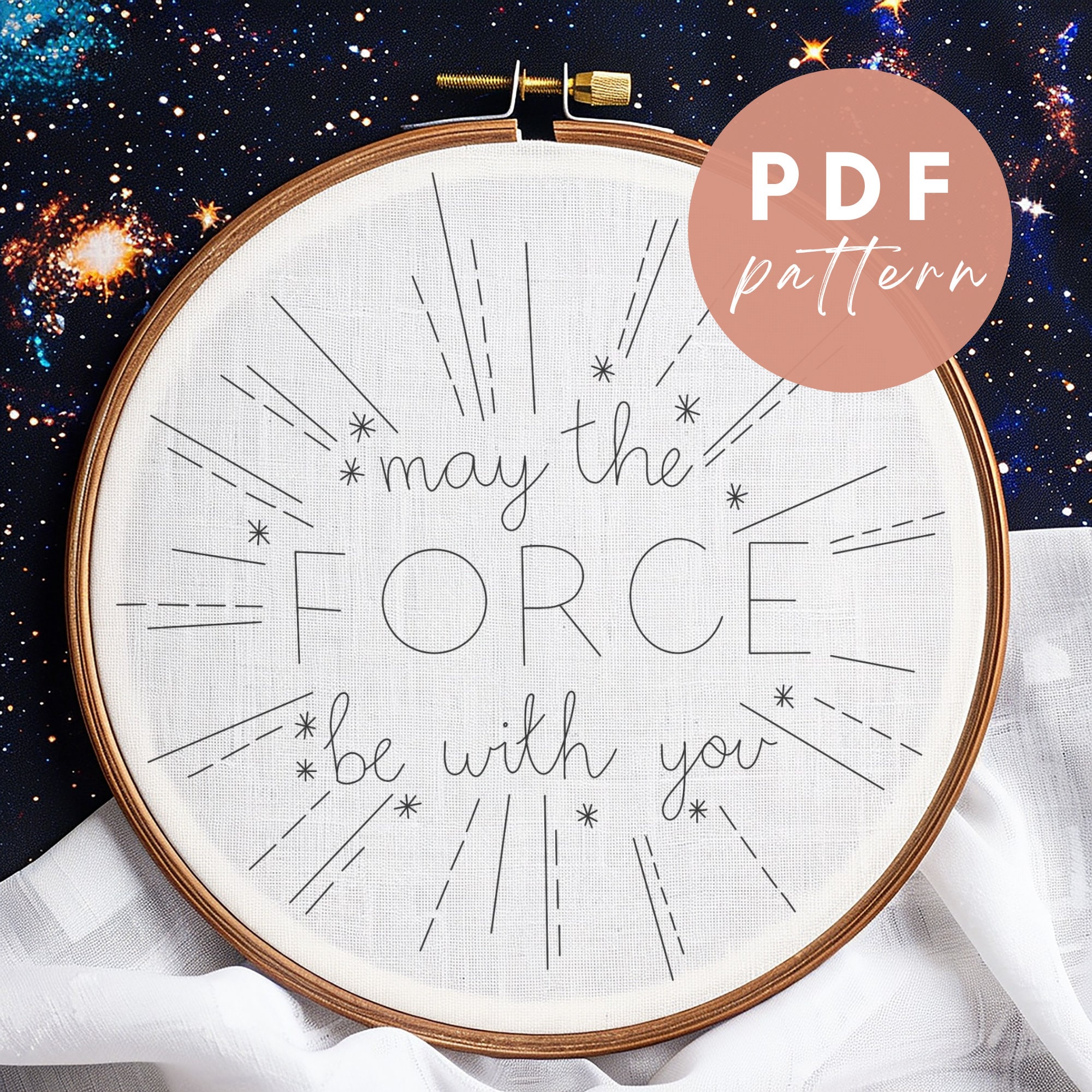 May the Force Be With You Embroidery Pattern Embroidery PDF Pattern for ...