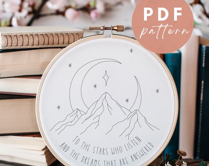 Court of Dreams - Embroidery PDF Pattern for Beginners - Instant ...
