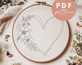 Little Leaves Wreath Embroidery PDF Pattern for Beginners Instant Download Embroidery Design - Etsy