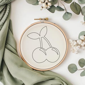 Cherry Stem Punch Needle Pattern - Punch Needle PDF Pattern for ...