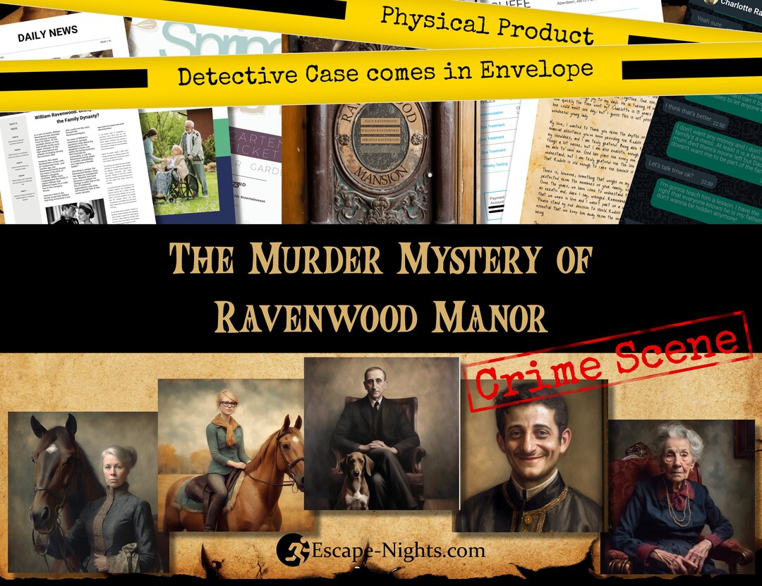 MURDER MYSTERY Detective Game I Ravenwood Manor I Case Files Comes in ...