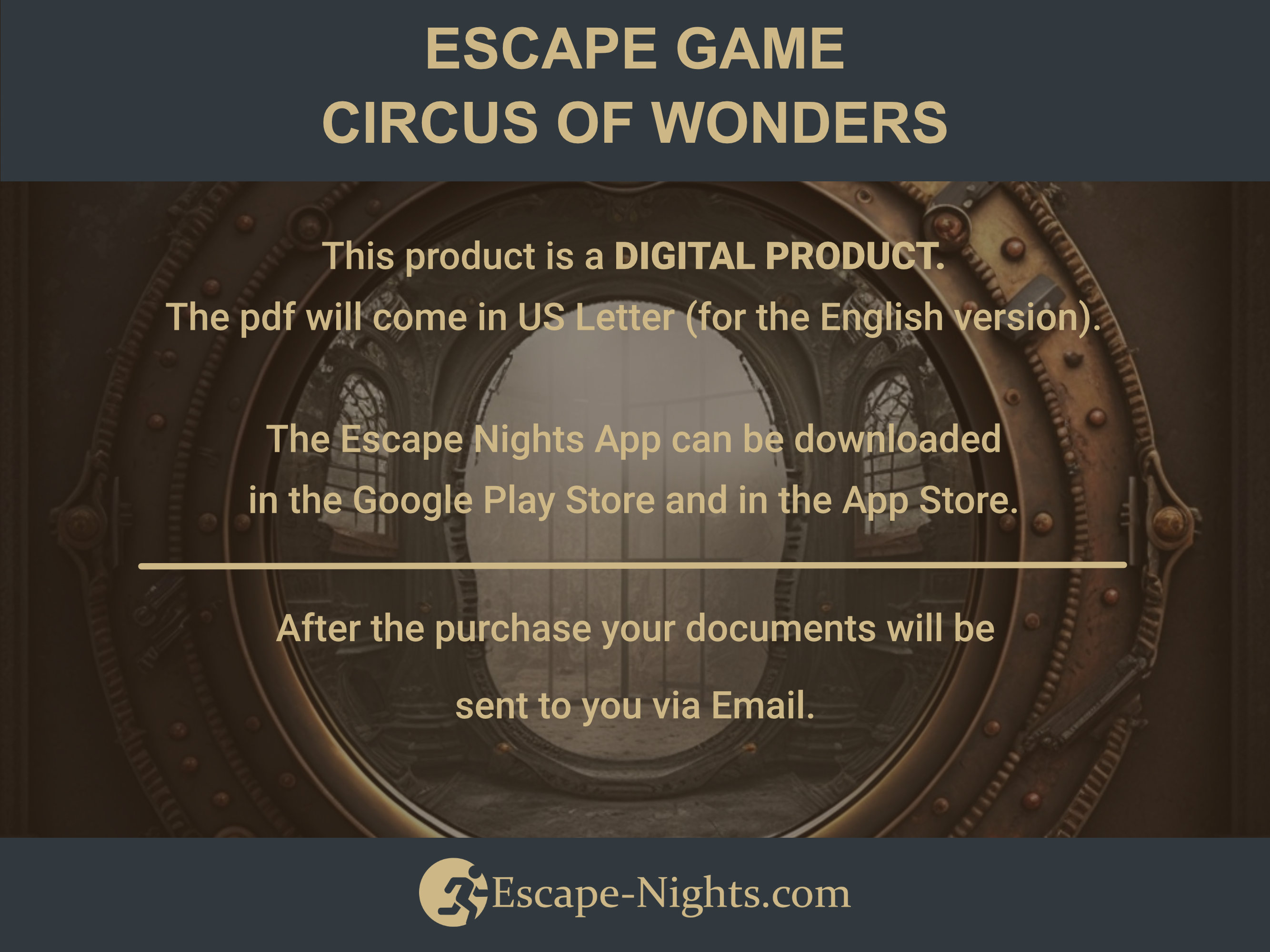 ESCAPE GAME Printable Escape Room I Circus of Wonders I DIY Printable ...