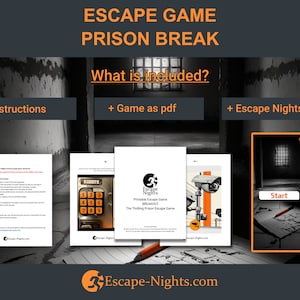 ESCAPE GAME Printable Escape Room I Prison Break I DIY Printable Escape ...