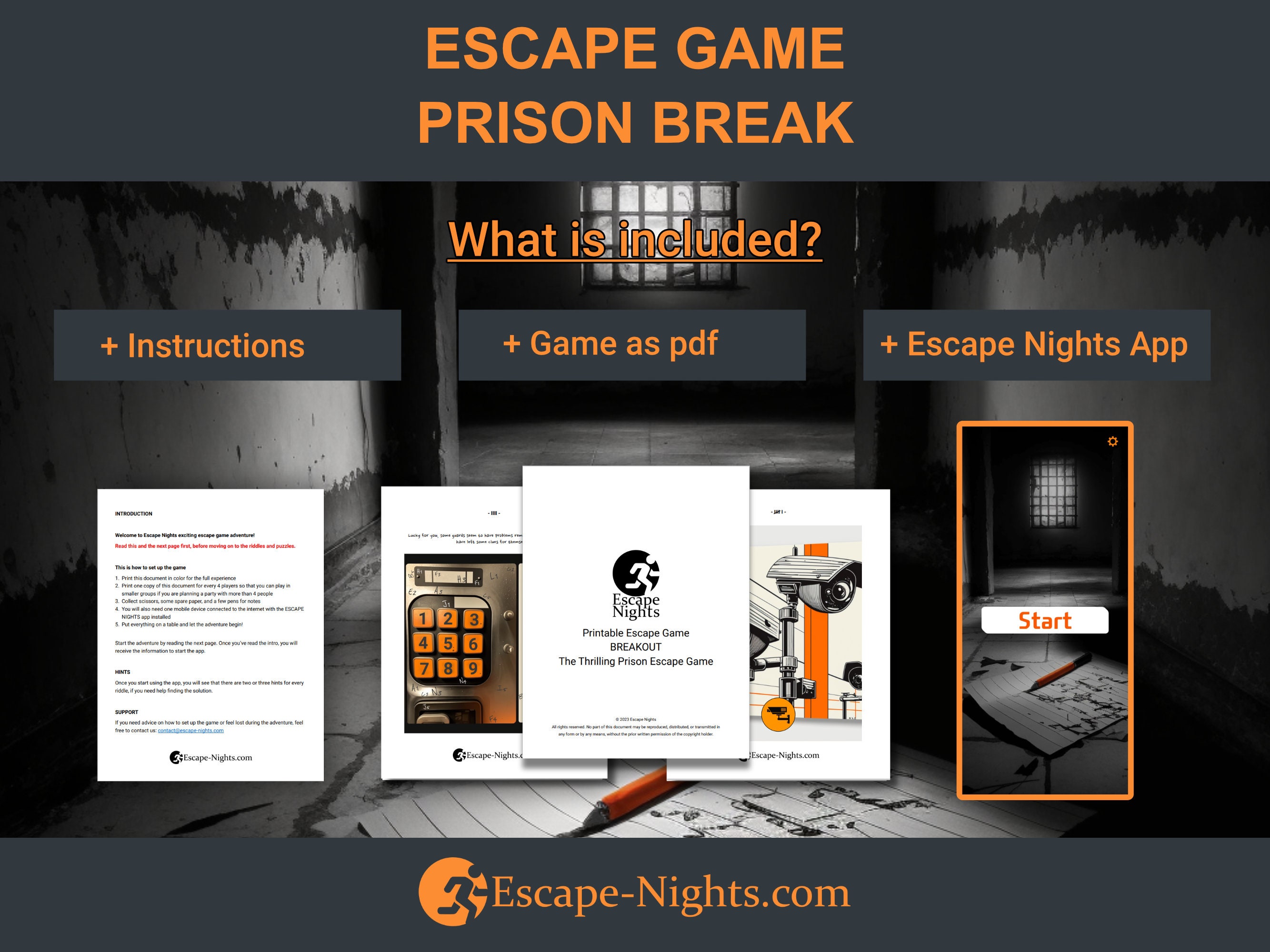 ESCAPE GAME Printable Escape Room I Prison Break I DIY Printable Escape ...
