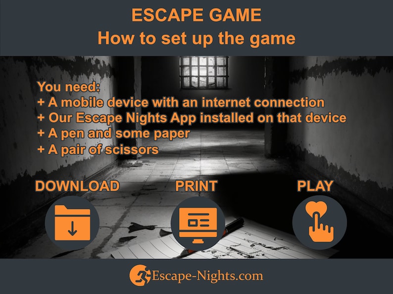 ESCAPE GAME Printable Escape Room I Prison Break I DIY Printable Escape ...