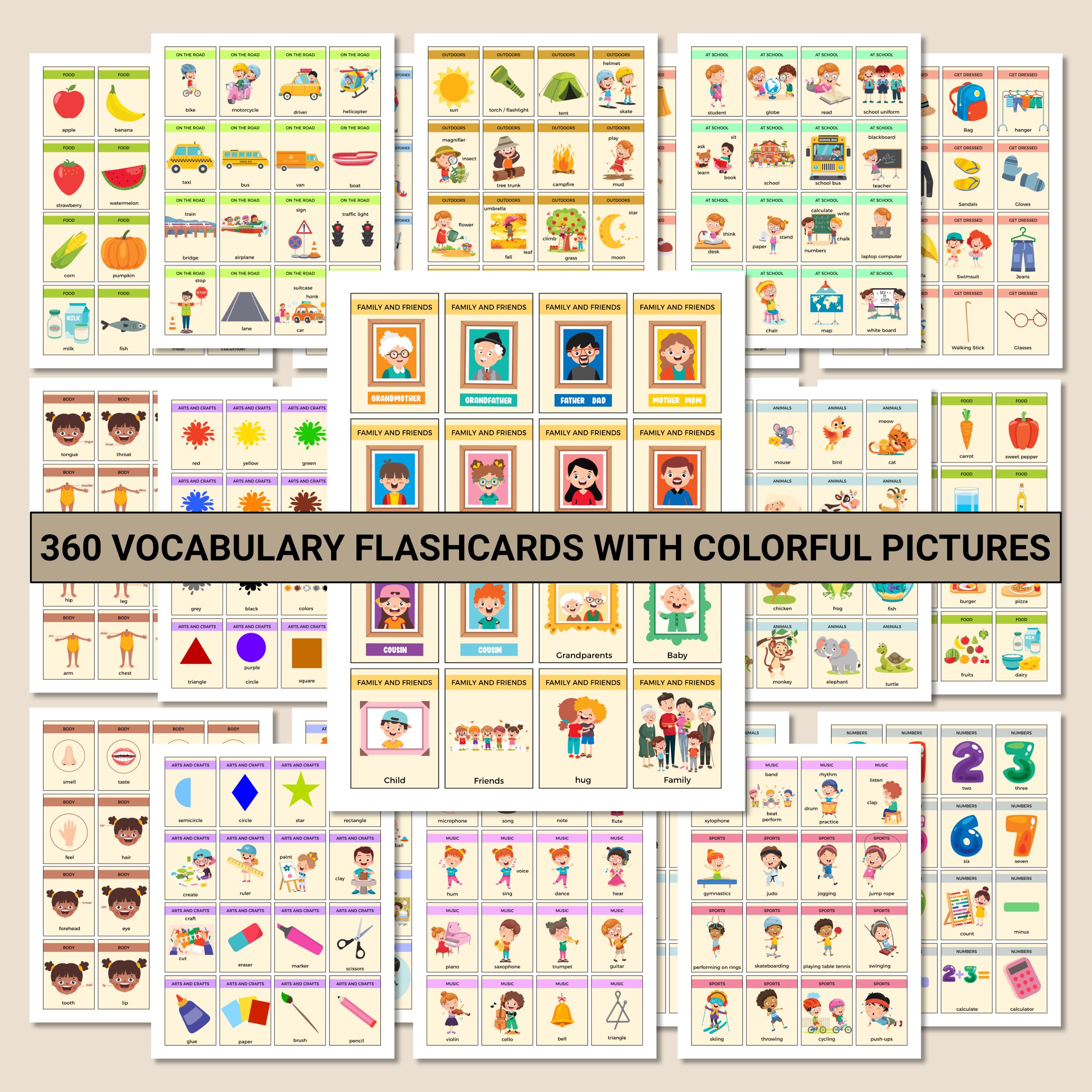 Printable Vocabulary Flashcards for Preschoolers I Homeschool I ...