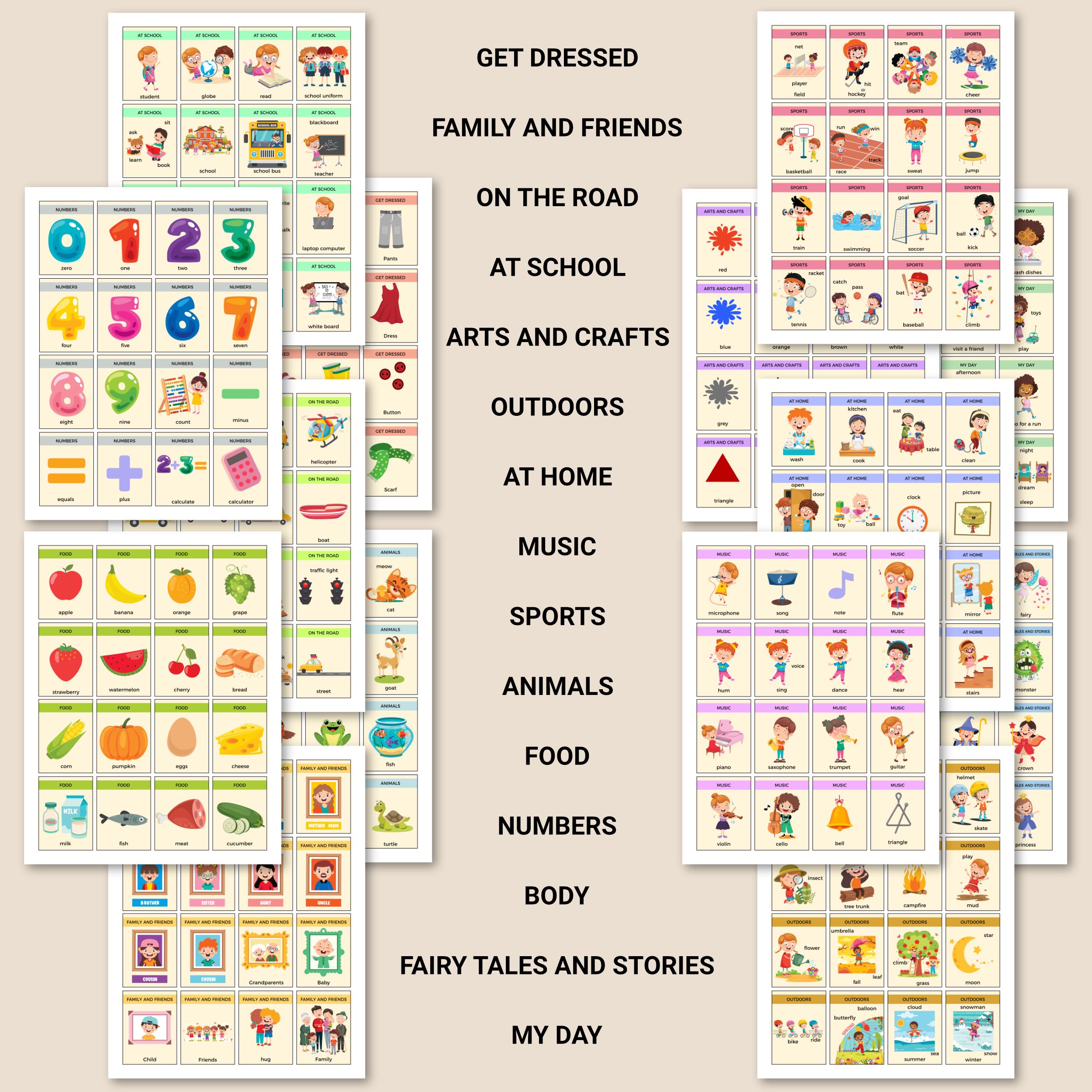Printable Vocabulary Flashcards for Preschoolers I Homeschool I ...