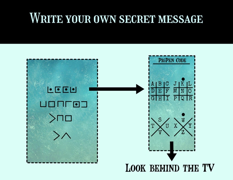 Escape Game Decoder Set I Christmas FROZEN I DIY Escape Room Secret ...